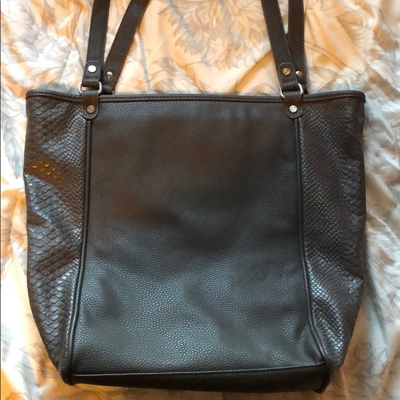 thirty-one | Bags | Bn Thirty One Grey Leather Tote | Poshmark